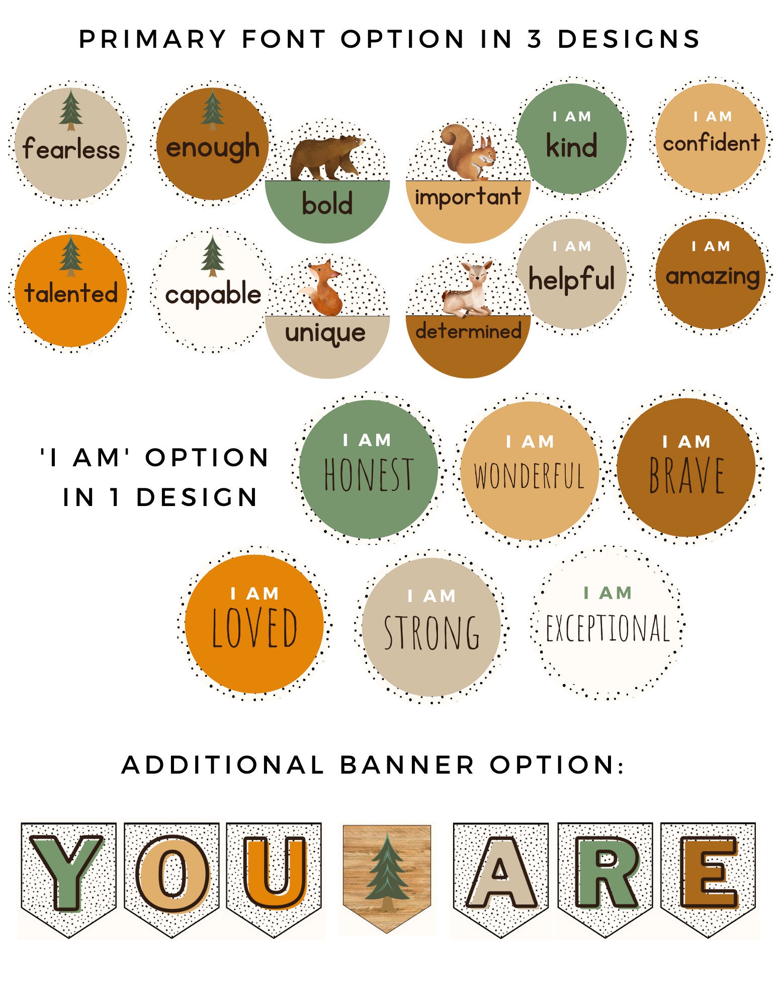 Woodland Classroom Affirmation Station - Etsy