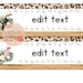 Boho Tropics Desk Plates [editable] - Etsy