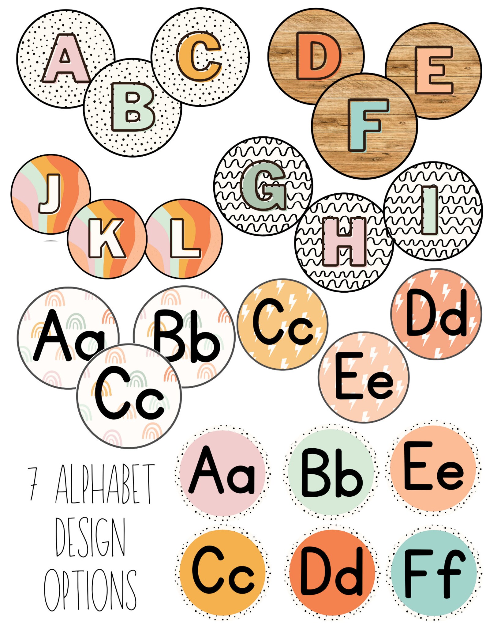 Groovy Boho Word Wall editable - Etsy