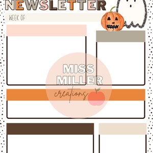 Boho Halloween Newsletter Template [editable] - Etsy