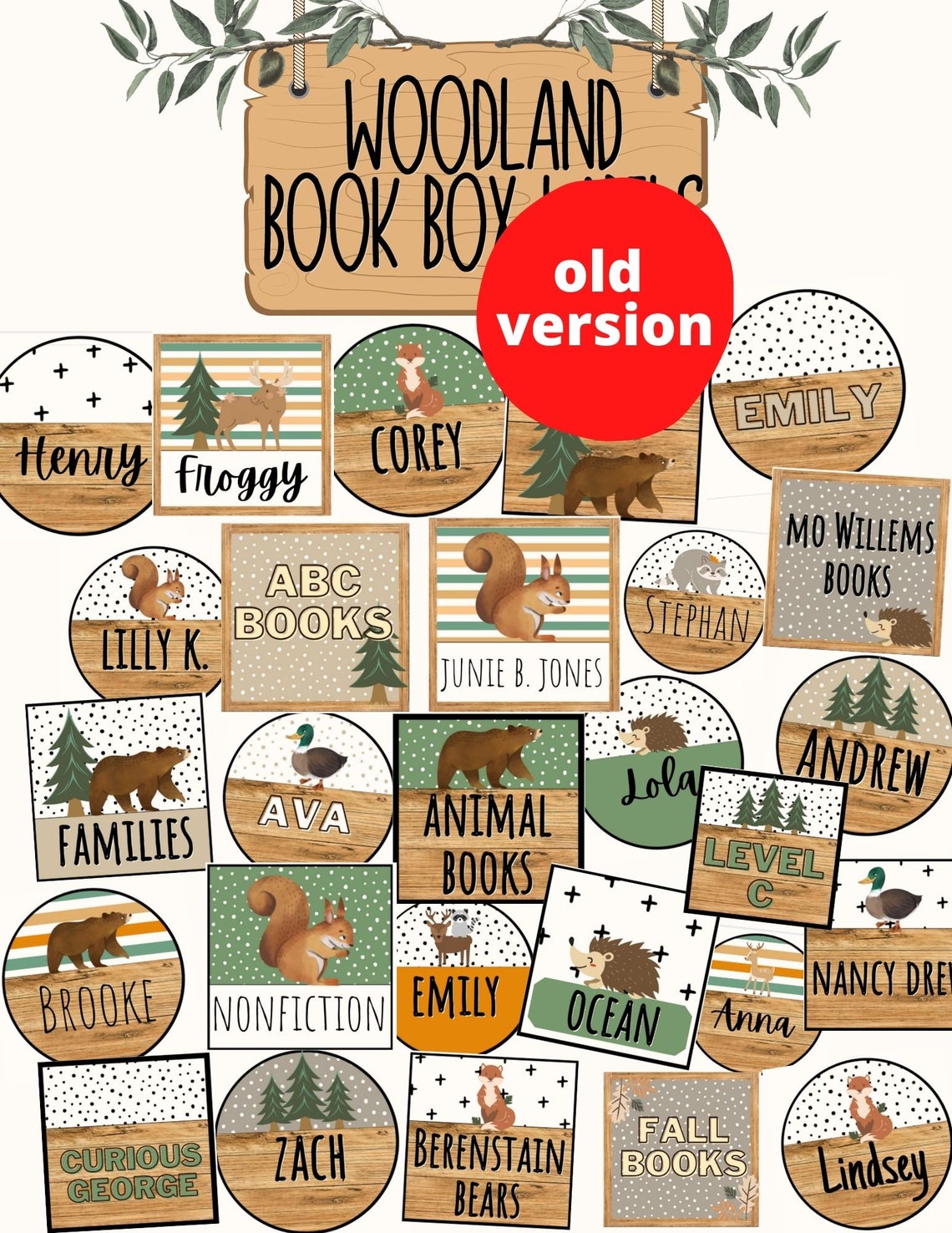 Woodland Classroom Labels editable - Etsy