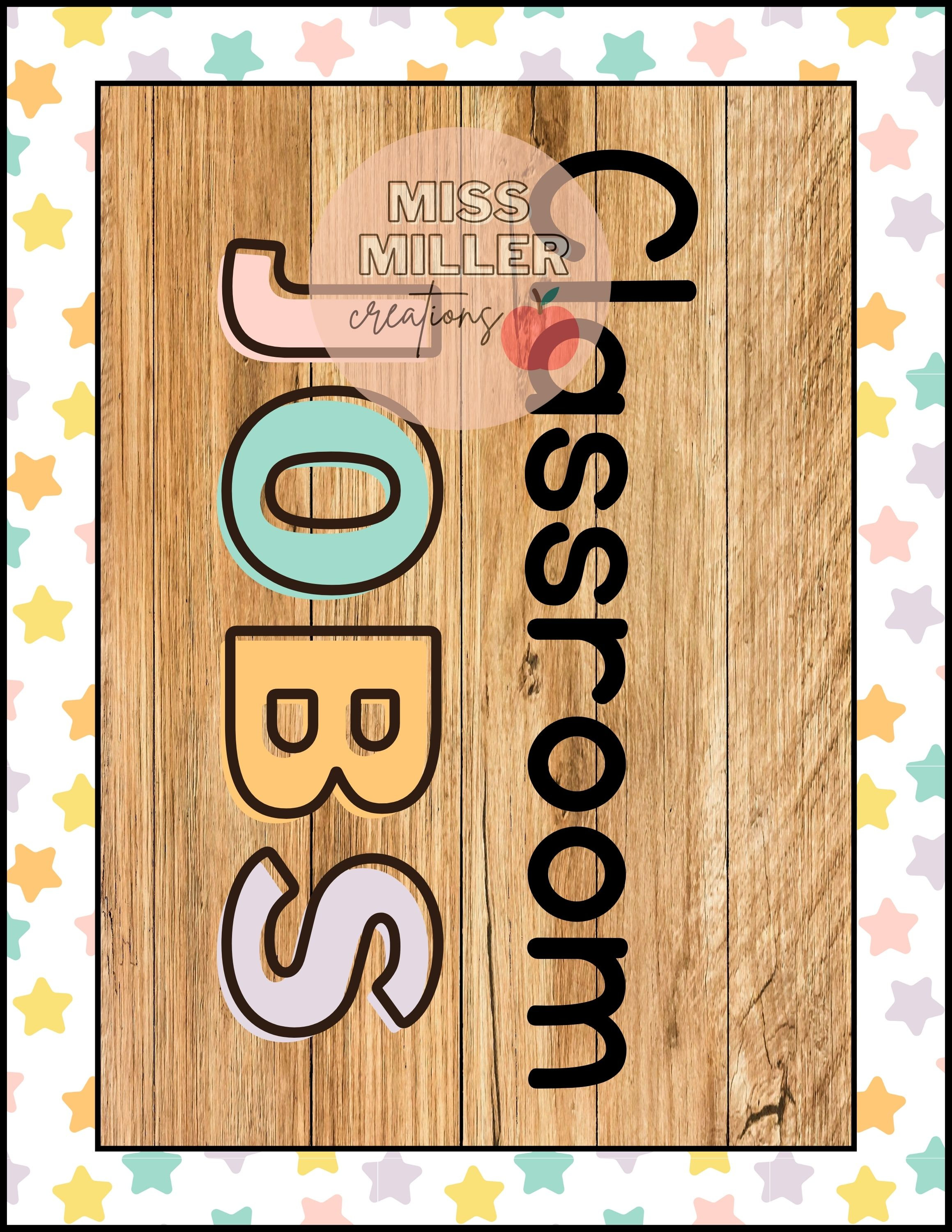 Pastel Boho Rainbow Class Jobs Display editable - Etsy
