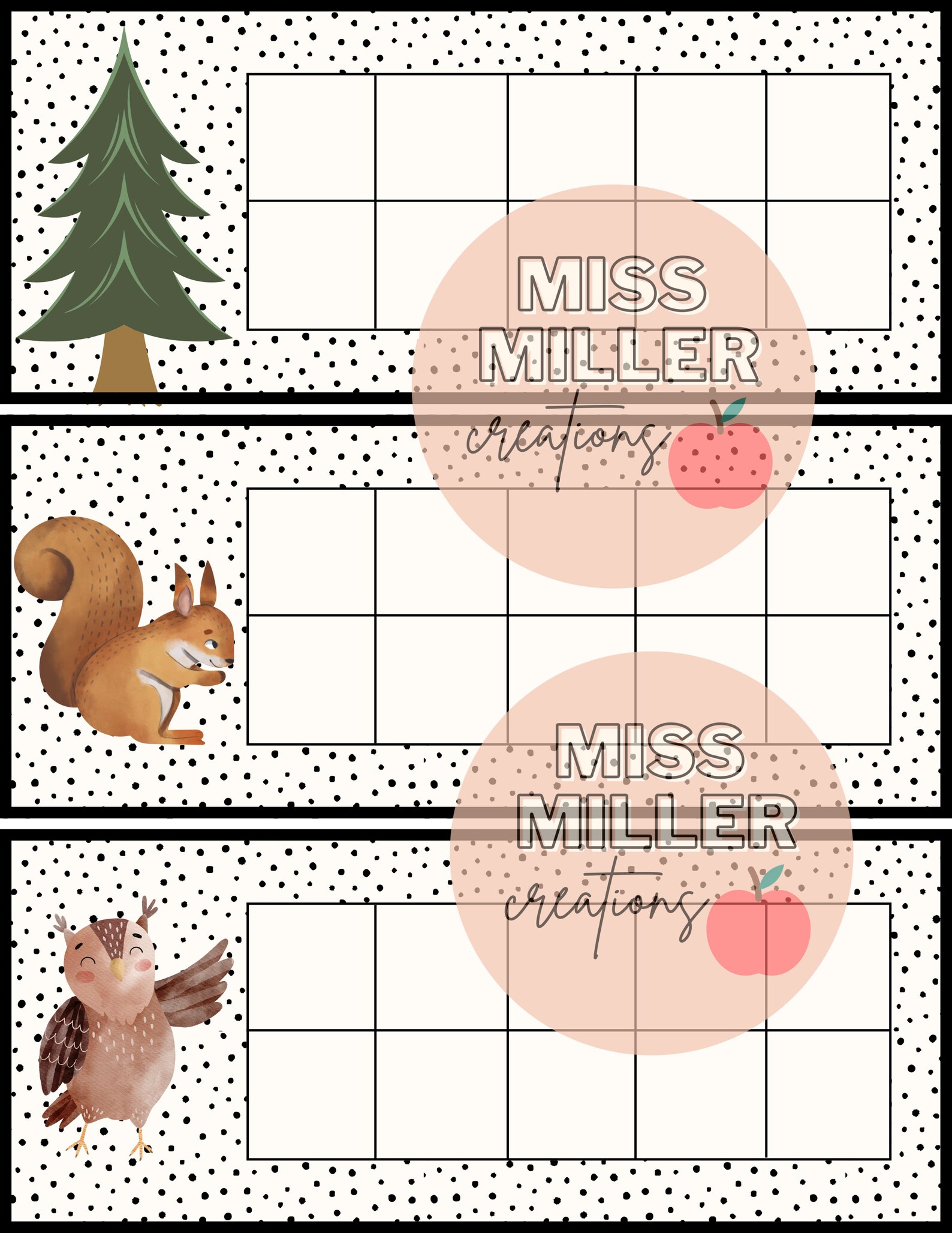 Woodland Classroom Math Displays - Etsy