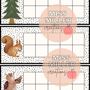 Woodland Classroom Math Displays - Etsy