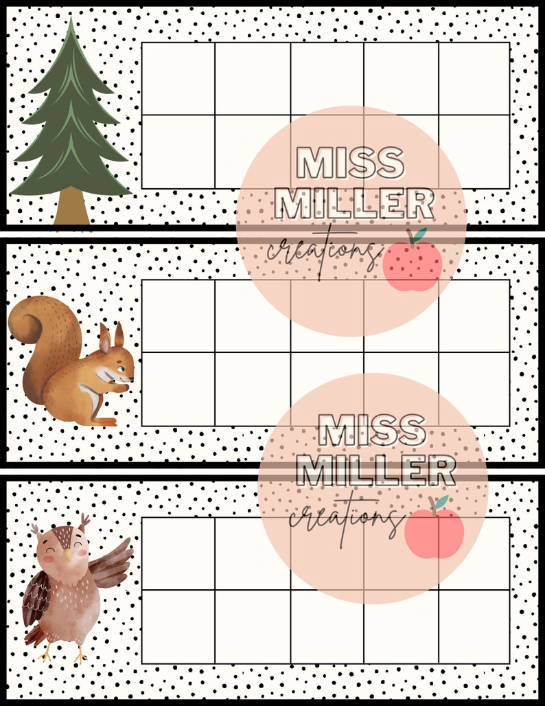 Woodland Classroom Math Displays - Etsy