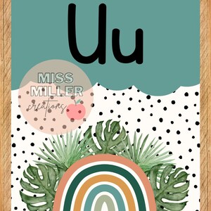 Boho Tropics Alphabet Posters - Etsy