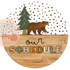 Woodland Visual Classroom Schedule [editable] - Etsy