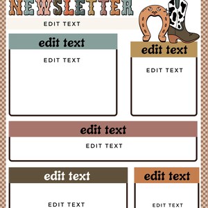 Wild Wild West Newsletter [editable] - Etsy