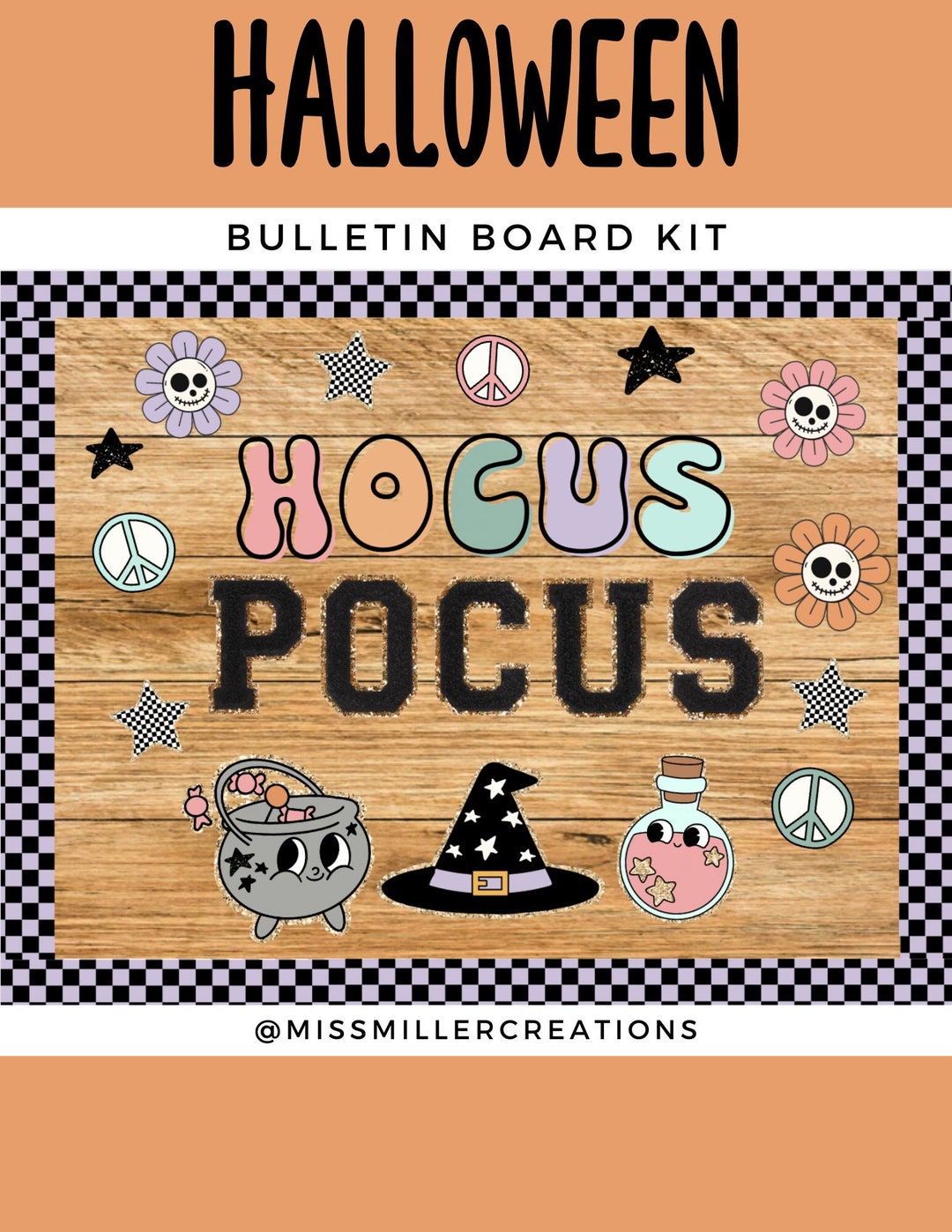 GROOVY Halloween: Hocus Pocus Bulletin Board Kit - Etsy