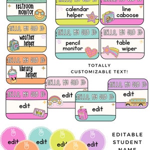 Disco Era Class Jobs Display [editable] - Etsy