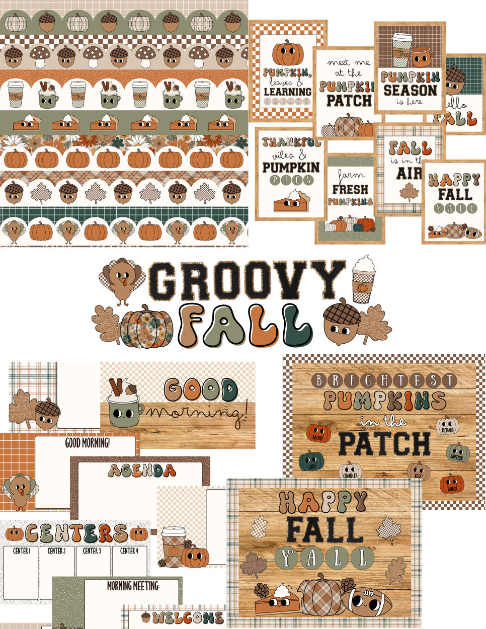 Groovy Seasonal YEARLONG Classroom Decor Bundle - Etsy