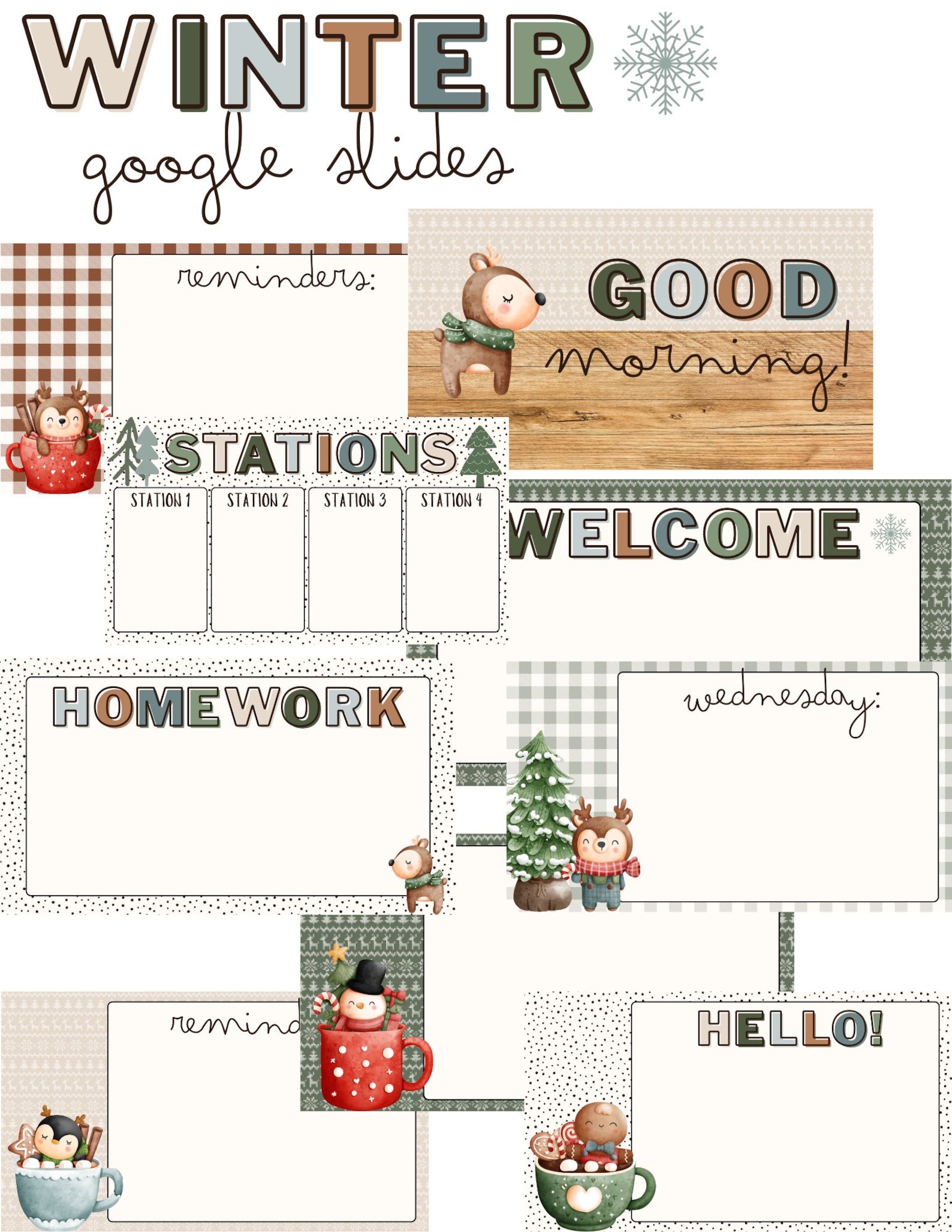 Seasonal Yearlong Google Slides Template Bundle - Etsy