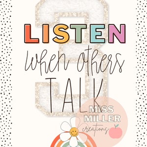 Retro Rainbow Class Rules Posters - Etsy