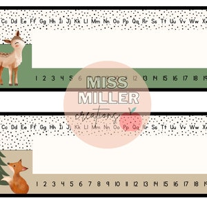 Woodland Desk Plates/name Tags [editable] - Etsy