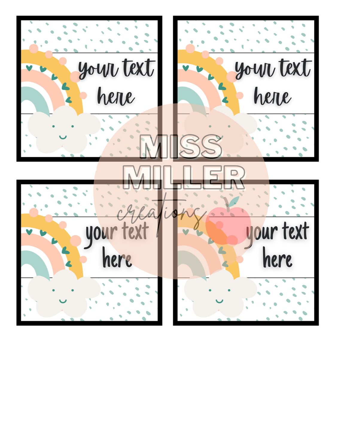 Modern Boho Rainbow Classroom Labels editable | Etsy