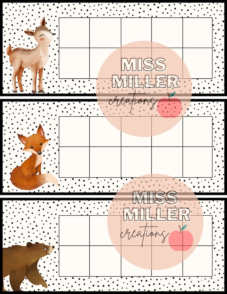 Woodland Classroom Math Displays - Etsy