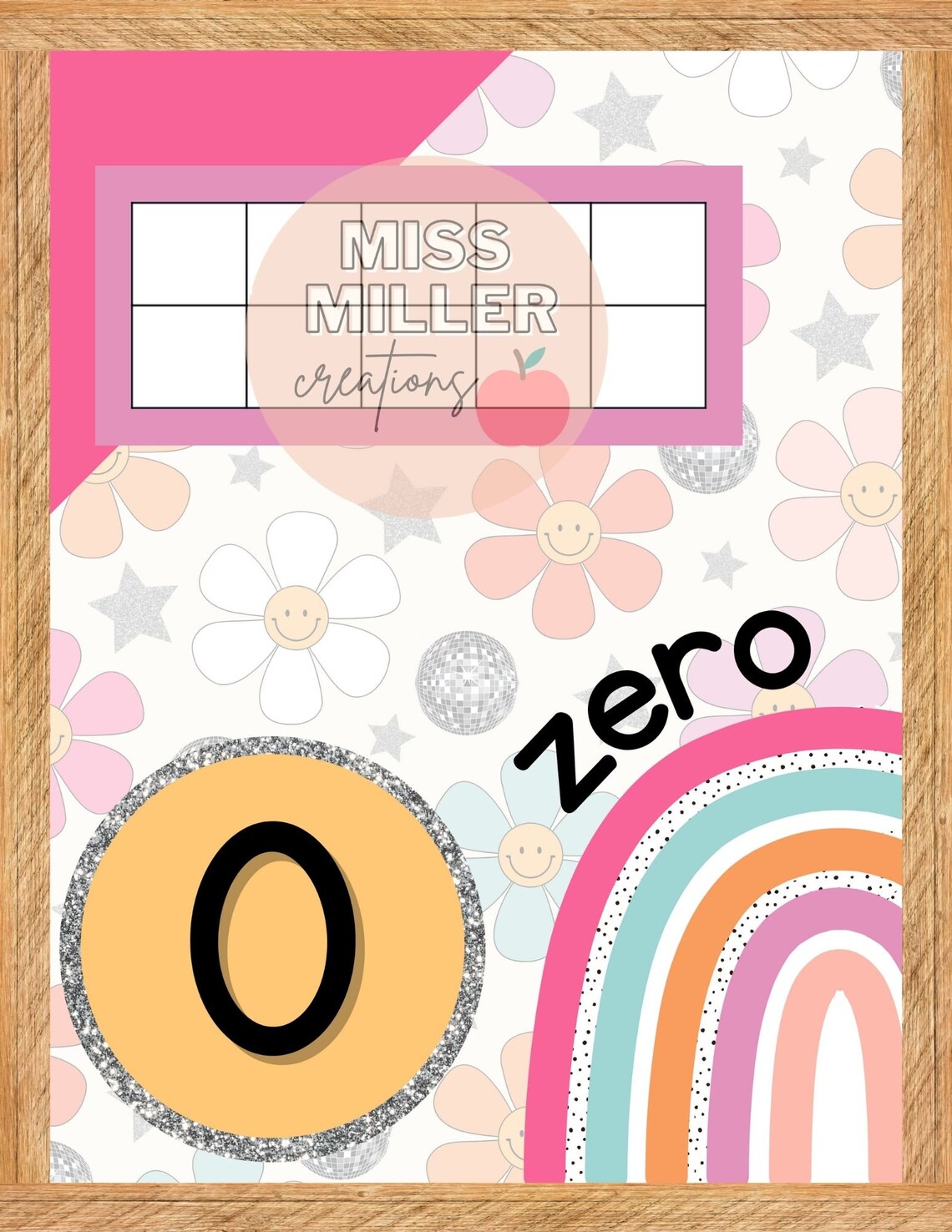 Groovy Glitter Classroom Number Posters - Etsy