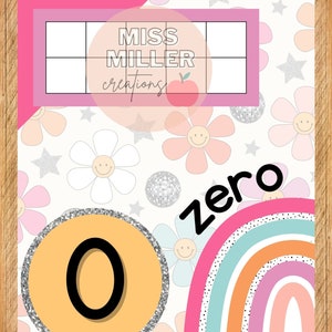 Groovy Glitter Classroom Number Posters - Etsy