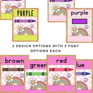 Disco Era Classroom Color Posters - Etsy