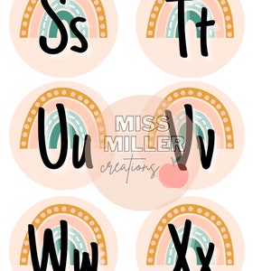 Modern Boho Rainbow Classroom Word Wall editable | Etsy