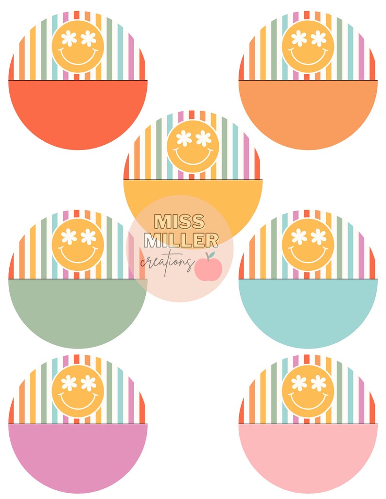 Retro Rainbow Class Jobs Display [editable] - Etsy