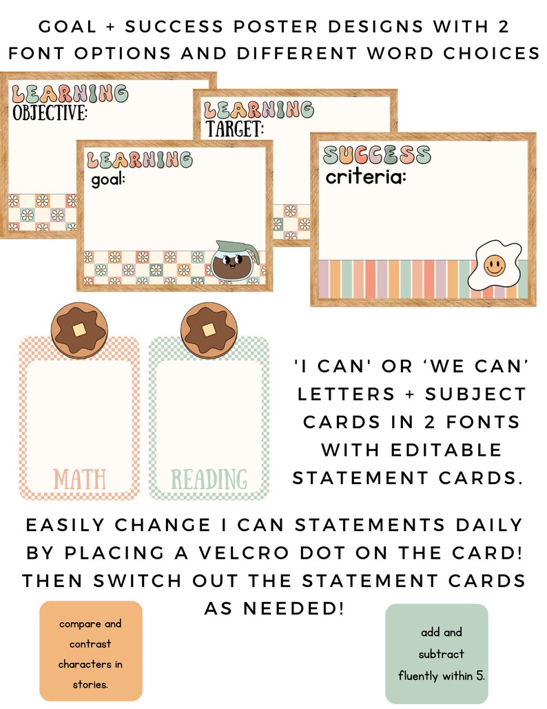 The Breakfast Club Learning Goal Posters/i Can Statements/focus Wall - Etsy