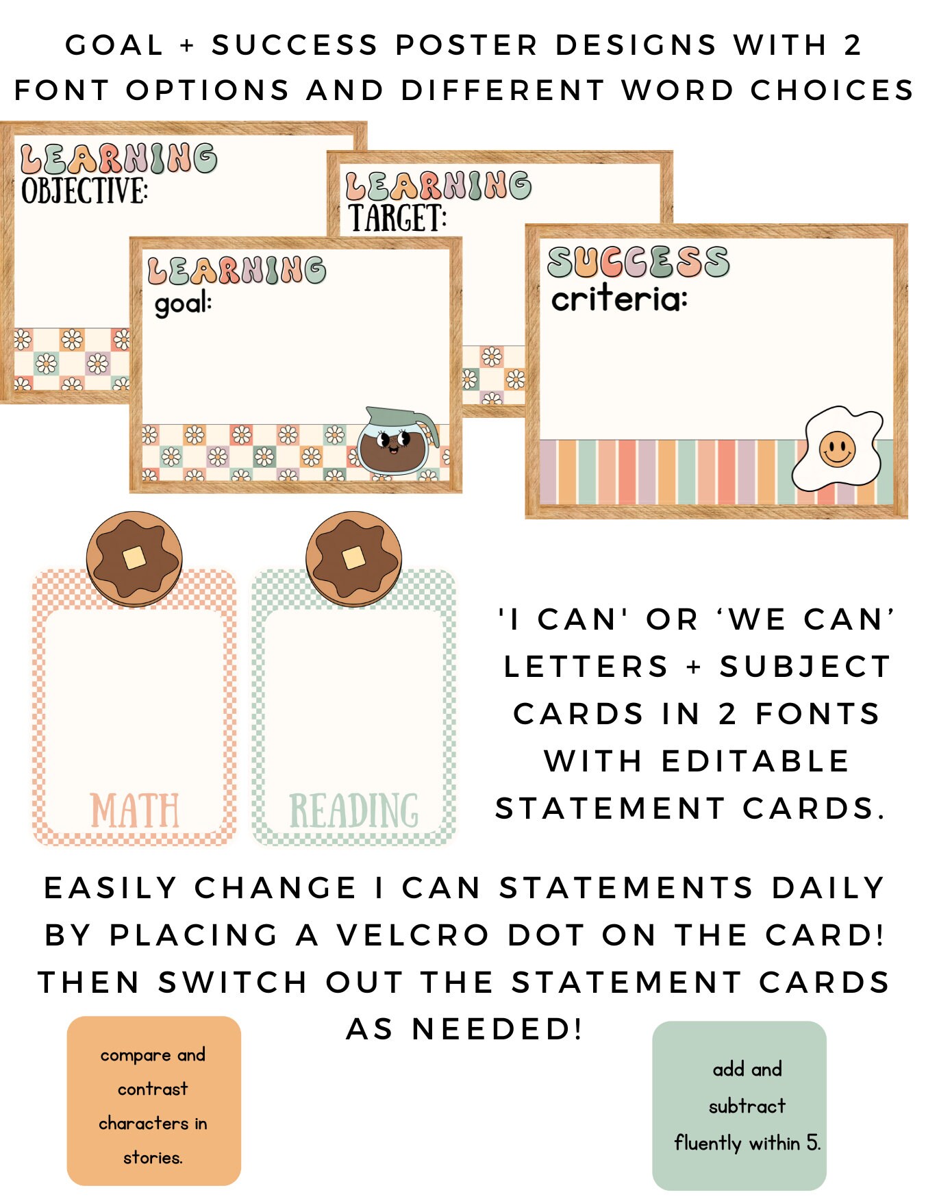 The Breakfast Club Learning Goal Posters/i Can Statements/focus Wall - Etsy