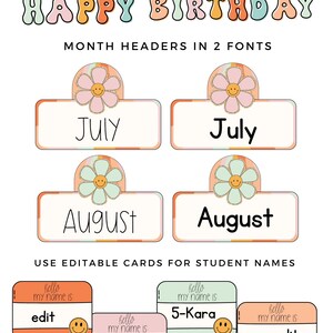 Groovy Boho Volume II Class Birthday Display - Etsy