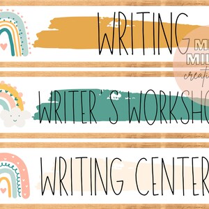 Modern Boho Rainbow Classroom Schedule [editable] - Etsy