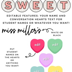 Teacher's Sweethearts Bulletin Board Kit [valentine's Day] [editable ...