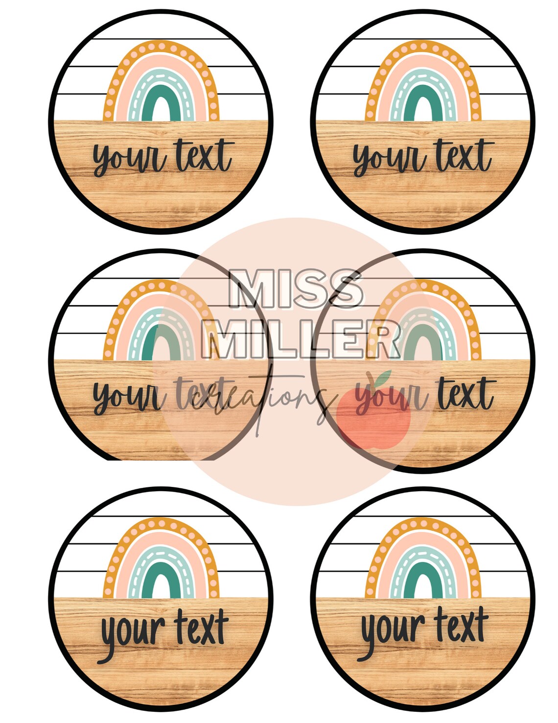 Modern Boho Rainbow Classroom Labels editable | Etsy