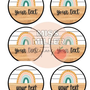 Modern Boho Rainbow Classroom Labels editable | Etsy