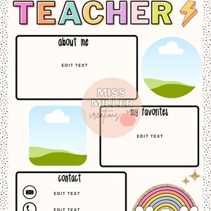 Disco Era Meet the Teacher Template - Etsy