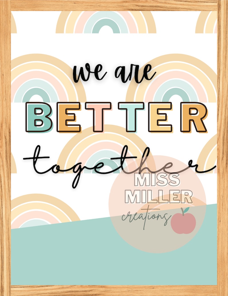 Modern Boho Rainbow Classroom Decor editable - Etsy