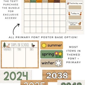 Woodland Classroom Calendar - Etsy