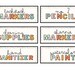Groovy Boho Classroom Supply Labels - Etsy
