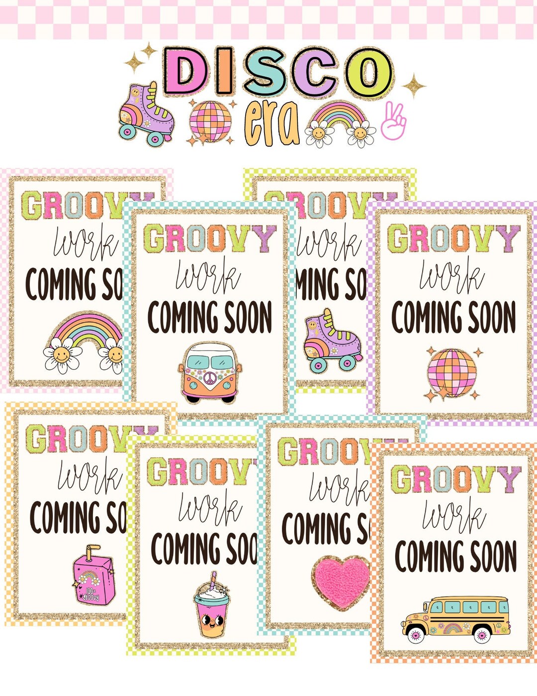 Disco Era Work Coming Soon Posters - Etsy