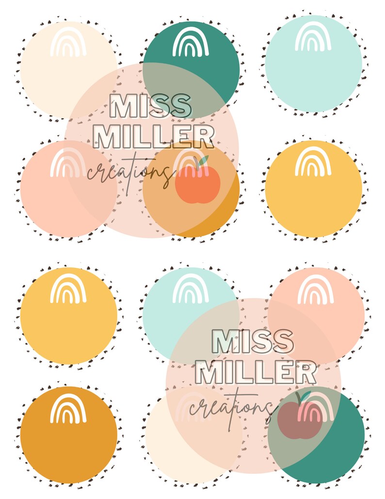 Modern Boho Rainbow Classroom Jobs Display editable - Etsy