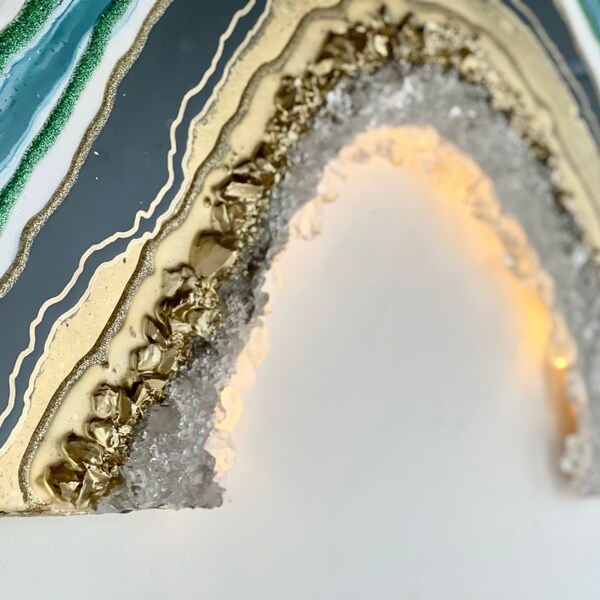 Green Geode - Etsy