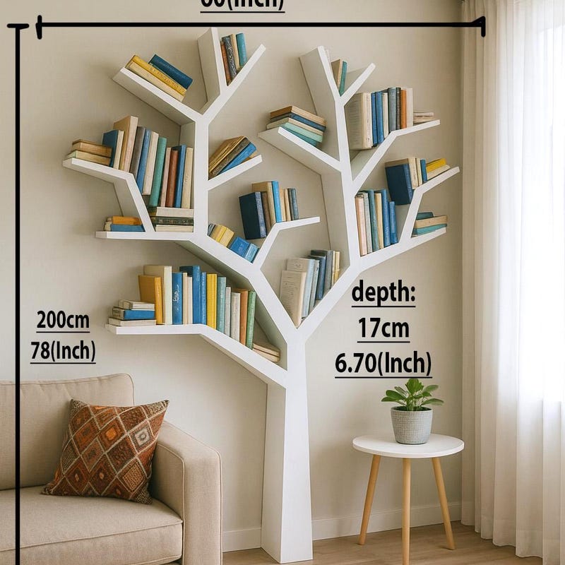 Tree Shapes Bookshelf - Etsy