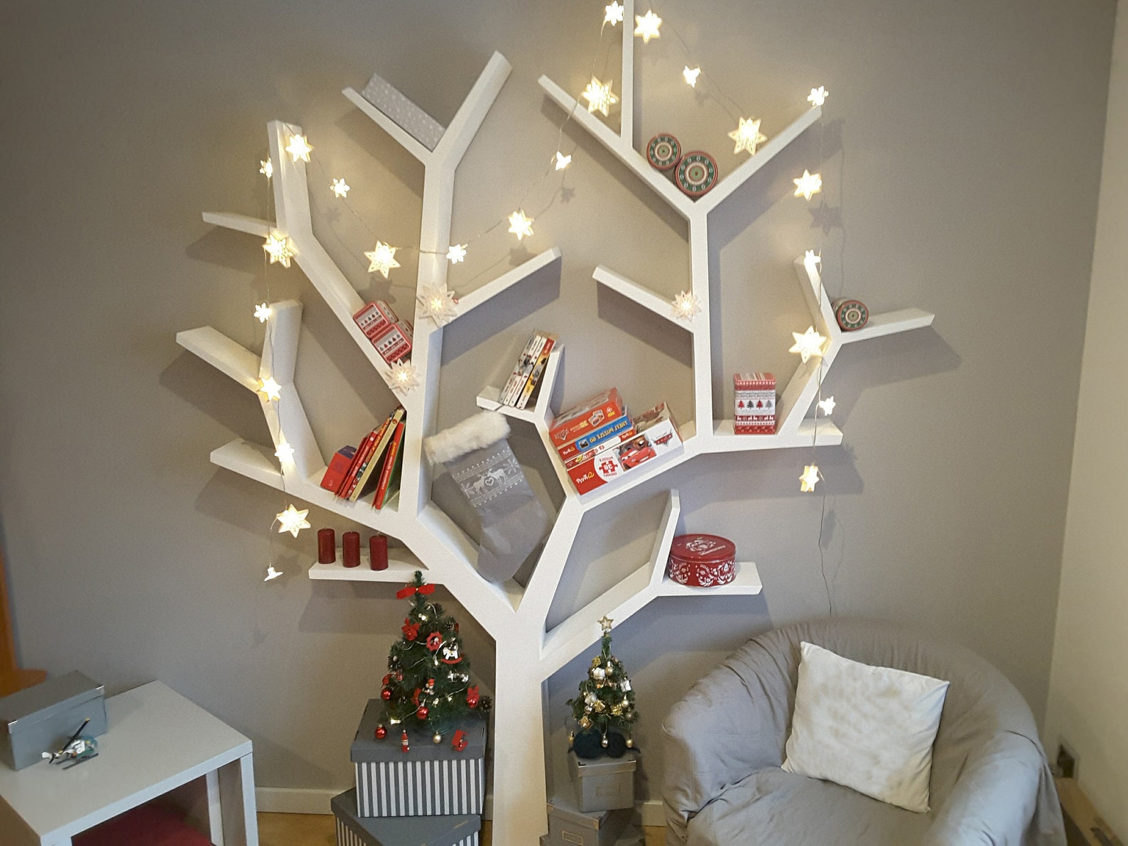 Decorative Wooden Tree Bookcases Book Stand Farmhouse | Etsy