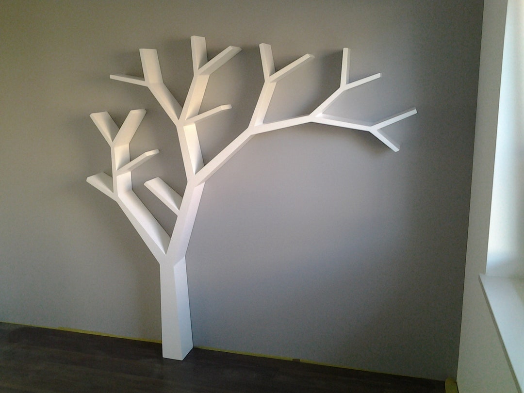 New Unique Wooden Tree Bookcases, Rustic Tree Branch Bookshelves ...