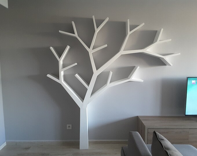 Tree Bookshelf, Handmade Wood Bookshelf, Home Decor, Bookshelf Decor ...