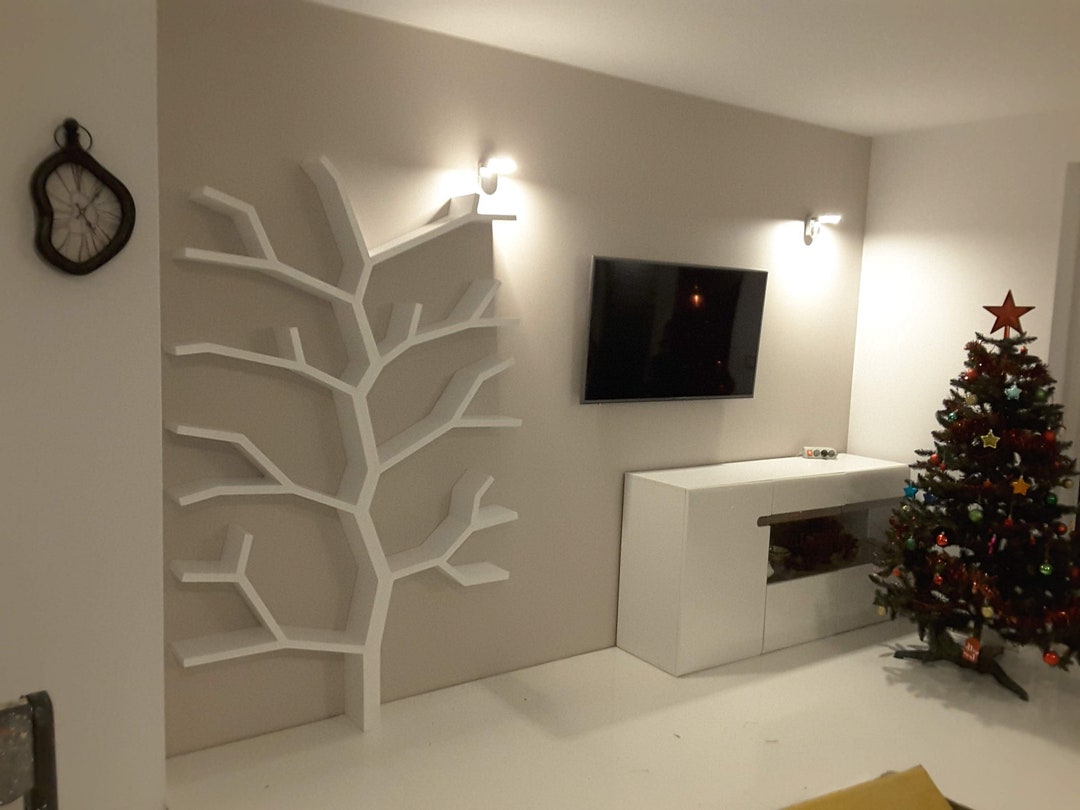 Handmade Wooden Tree Bookshelf, Rustic Branch Design - Etsy