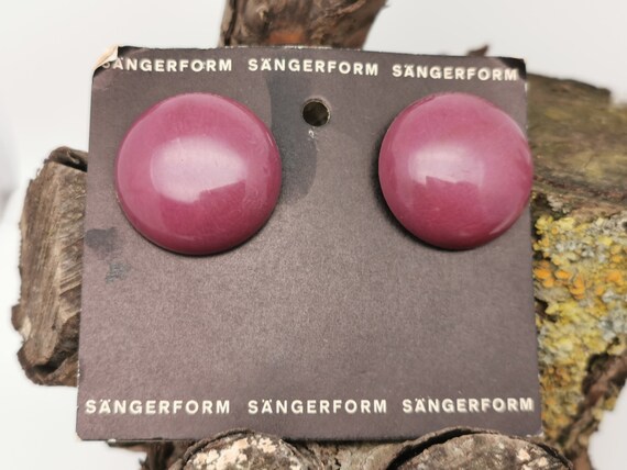 Original 70s statement ear clips singer shape 60s spa… - Gem