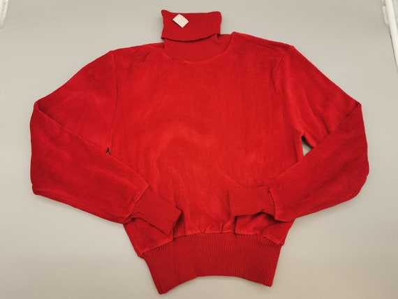70s Deadstock Nicky Plush Velvet Women's Sweater Size… - Gem