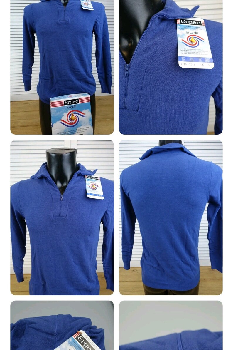 80s Deadstock Ergee Ergolan Men's Unisex Vintage Thermal Long Sleeve ...