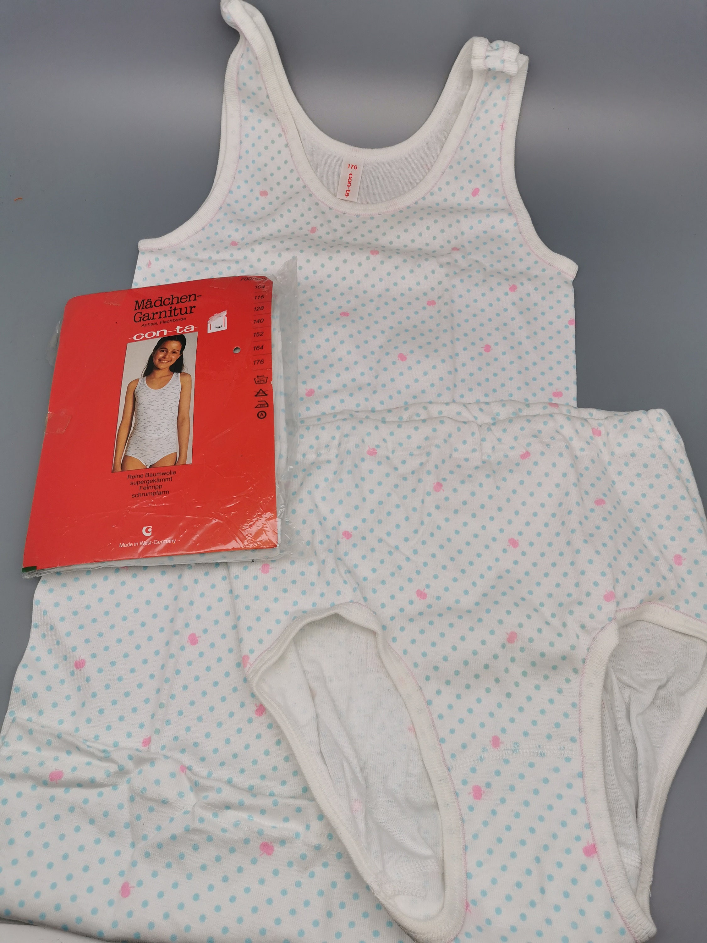 Original 80s Girls Underwear Set Brief Undershirt Gr.176 Vintage 70s ...