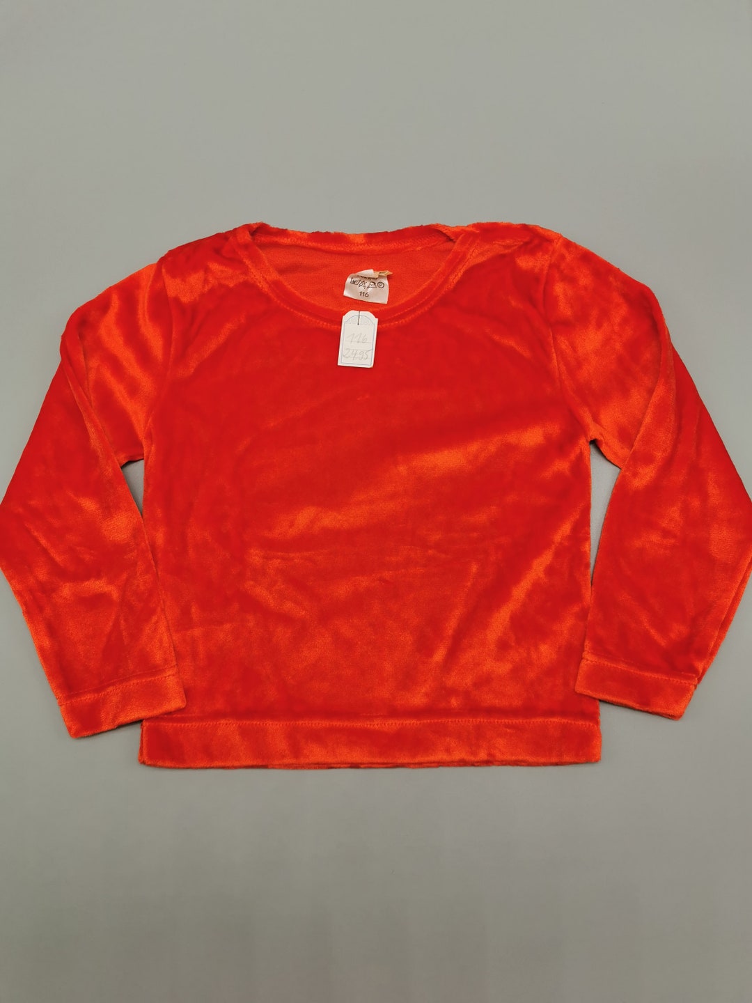 Deadstock 70s Kids Nicky Sweater Plush Velvet Sweater Size 116 Space ...