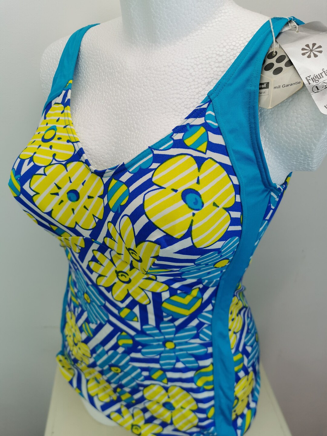 60s Deadstock Vintage Swimsuit One Piece Swimsuit 70s Size Xl 44 Nos